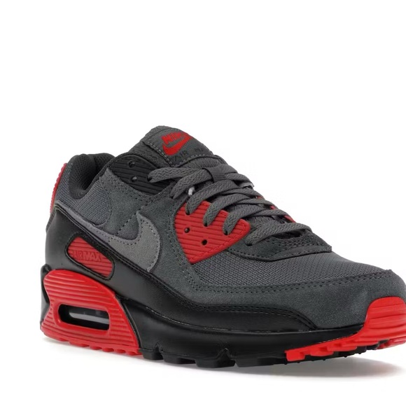 Nike | Shoes | Nike Air Max 9smoke Grey Fire Red | Poshmark